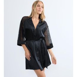 Triumph Morgenmantel &raquo;A Weekend to Remember Robe&laquo; weite, transparente &Auml;rmel schwarz Obermaterial: 100% Polyester 44