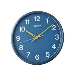 Seiko Unisex Wanduhr Quarzuhr, B&uuml;ro, Arbeitszimmer, K&uuml;che, Esszimmer, Wohnzimmer blau &Oslash; 30,5cm