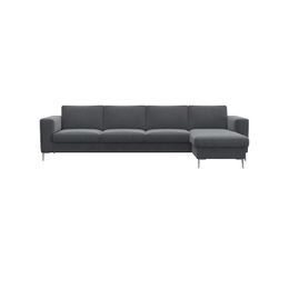 FLEXLUX Ecksofa &raquo;Fiore, super Sitzkomfort durch Kaltschaum im Sitz, L-Form&laquo; breite Armlehnen, F&uuml;&szlig;e Alu grau B/H/T: 295cm x 85cm x 159cm, Velvet, 