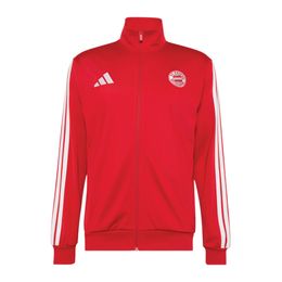 adidas Performance Athletic Zip-Up Hoodie 'FC Bayern M&uuml;nchen DNA' male size XXL Red / White