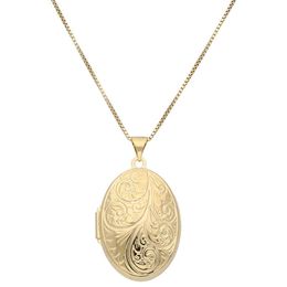 Firetti Damen Kette mit Anh&auml;nger &raquo;Schmuck Geschenk Silber 925 Halsschmuck Halskette Venezianer Medaillon&laquo; gold Silber 925 (Sterlingsilber), L: 45 B: 