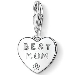 Thomas Sabo Damen Thomas Sabo Charm-Einh&auml;nger &raquo;BEST MOM&laquo; silber Einheitsgr&ouml;&szlig;e