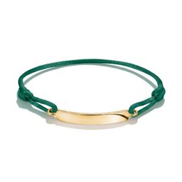 Thomas Sabo Damen Thomas Sabo Armband &raquo;Together Textilarmband gelbgoldfarben&laquo; gr&uuml;n 24, Metall Textil