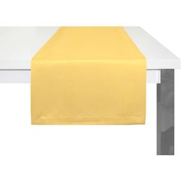 WIRTH Tischl&auml;ufer &raquo;Neufahrn&laquo; gelb Kunstfaser B/L: 40cm x 150cm, eckig