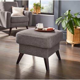 exxpo - sofa fashion Hocker &raquo;Samso&laquo; grau B/H/T: 57cm x 47cm x 57cm, Webvelours, Hocker