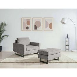 OTTO home Loveseat &raquo;Pinto 105 cm, Cord, Chenille, Lederoptik&laquo; mit Keder, Metallf&uuml;&szlig;en und auch in Cord Bezug erh&auml;ltlich 100% Polyester Chenille-