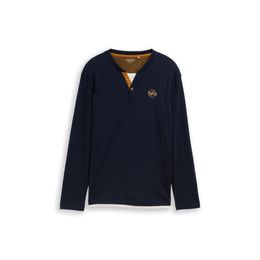 TOM TAILOR Shirt male size M Navy / Pueblo / Apricot / White