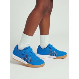 Hummel Klettverschluss Hallenschuh Multiplay Flex Innenbereich Kinder in BLUE/WHITE | Gr.: 28