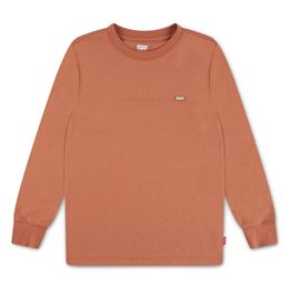 LEVI'S KIDS Jungen Langarmshirt "LVB LS GRAPHIC TEE SHIRT", orange, Gr. 16, Single Jersey, Obermaterial: 100% Baumwolle, Shirts, mit Logo Stickerei