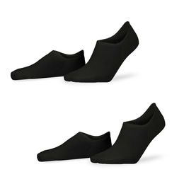 Hudson M&auml;dchen Sneakersocken "Sneaker Only 2-Pack", Gr. 39, schwarz, Obermaterial: 75% Baumwolle CO. 23% Polyamid PA. 2% Elasthan EL., Socken