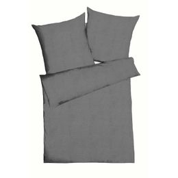 Kaeppel Bettw&auml;sche &raquo;Uni&laquo; 2 Stk. Unifarben grau Musselin, Obermaterial: 100% Baumwolle B/L: 155cm x 220cm, 1 Stk., 1 Stk., Musselin, B/L: 80cm, 2 Stk.
