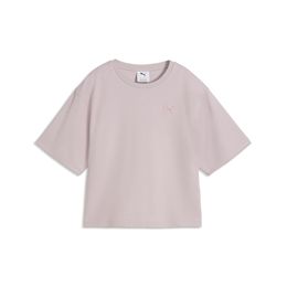 Puma Damen T-Shirt "Essentials Elevated Relaxed T-Shirt Damen", rosa, Gr. XS, clean, Obermaterial: 66% Baumwolle, 2% Elasthan, 32% Polyester. Rippe: