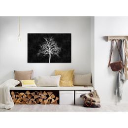A.S. Cr&eacute;ation Leinwandbild &raquo;blackboard&laquo; Gem&auml;lde Kunst 1 Stk. tlg. Schwarz-Wei&szlig; Baum Keilrahmen Tafel Leinwand-Bild Wohnzimmer modern schwarz-wei&szlig; Holz, Stahl B/H/T: