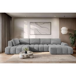 OTTO home Wohnlandschaft &raquo;AZITA U-Form, Breite 363 cm - OTTO. Verl&auml;ssliche Qualit&auml;t.&laquo; wahlweise als Schlafsofa mit Bettkasten, Bubble-Optik grau 100% 