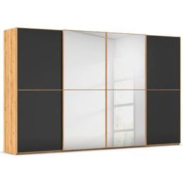 Rauch Schwebet&uuml;renschrank &raquo;Kleiderschrank Schrank Garderobe Schlafzimmerschrank SCALE-DUO&laquo; edle zweigeteilte T&uuml;ren Spiegel/Glas-Mix 3 Zierleisten MADE