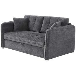 Jockenh&ouml;fer Schlafsofa &raquo;Leon, B: 147 - 187 cm, Liegefl. 120 - 160x200 cm, Breite w&auml;hlbar&laquo; mit Schlaffunktion & Zierkissen, in 3 Breiten grau Korpus: 100% 