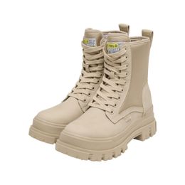 Buffalo Damen Stiefel "Buffalo ASPHA COM2 - VEGAN NAPPA/NYLON", Gr. 41, beige, Kunstfaser, unifarben, Schuhe