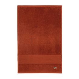 Lacoste G&auml;stehandtuch &raquo;LLECROCO&laquo; mit Label-Applikationen rot Frottier, Obermaterial: 100% Baumwolle B/L: 40cmx60cm, 1 Stk., Frottier