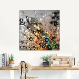 Artland Glasbild &raquo;Farbenfrohe Natur&laquo; Blumen 1 Stk. tlg. in verschiedenen Gr&ouml;&szlig;en bunt B/H/T: 50cm x 50cm, Glasbild Blumen, 1 Stk.