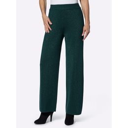 Lady Damen Schlupfhose, blau, Gr. 54, unifarben, 50% Viskose, 20% Polyester, 20% Polyamid, 10% metallisierte Fasern, Hosen