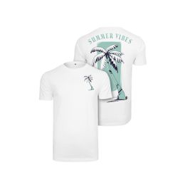 MisterTee Herren T-Shirt "MisterTee Herren Summer Vibes Tee", wei&szlig;, Gr. XS, unifarben, 100% Baumwolle, Shirts
