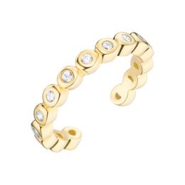 Firetti Damen Ohrklemme &raquo;Schmuck Geschenk Silber 925 Ear Cuff&laquo; mit Zirkonia (synth.) gold Silber 925 (Sterlingsilber)