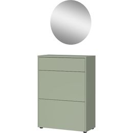 Germania Garderoben-Set &raquo;GW-Binetto&laquo; 2 Stk. tlg. Glas, Holzwerkstoff, Kunststoff B/H/T: 70cmcm x 200cmcm x 34cmcm
