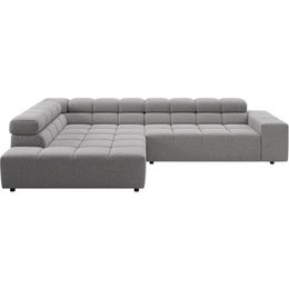 Home Affaire Ecksofa &raquo;Ancona, Ecksofa, incl. Kopfteilverstellung, Breite 319 cm, L-Form&laquo; wahlweise elektrische Sitztiefenverstellung 100% Polyester B/