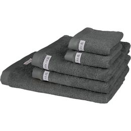 Ross Handtuch Set &raquo;Sinfonie&laquo; Set 5 Stk. Frottier beinhaltet Handt&uuml;cher, Badetuch und G&auml;stet&uuml;cher grau Frottier, Obermaterial: 100% Baumwolle 5 Stk., 