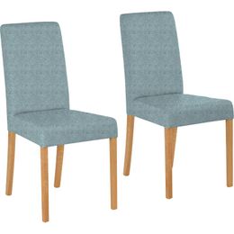 Home Affaire 4-Fu&szlig;stuhl &raquo;Bologna&laquo; (Set) 6 Stk.Gestell aus Massivholz blau Holzwerkstoff, Massivholz B/H/T: 44cm x 91cm x 56cm, 6 Stk., Strukturstoff