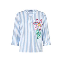 NAVIGAZIONE Damen T-Shirt "NAVIGAZIONE Tunika", blau, Gr. 46, gestreift, Obermaterial: 98% Baumwolle CO. 2% Elasthan EL., Shirts, farbenfrohes,