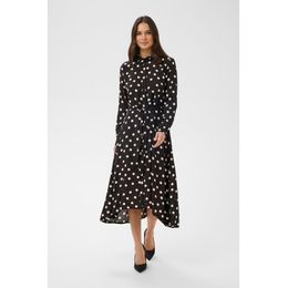 Kaffe Kleid KAoline Relaxed fit in Black W. Chalk Dot | Gr.: 36