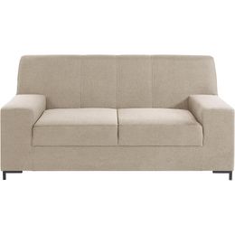 DOMO collection 2-Sitzer &raquo;Ledas kubisch und komfortabel, flache Armlehnen, eleganter Fu&szlig;,&laquo; Breite 170cm, in vielen Farben erh&auml;ltlich beige B/H/T: 