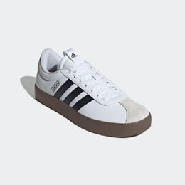Herren Sneaker "VL COURT 3.0", adidas Sportswear, Gr. 47, schwarz-wei&szlig;, Leder, Synthetik, Schuhe, inspiriert vom Design des adidas samba