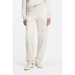 Hugo Damen Jogginghose "Nuembrie", wei&szlig;, Gr. XL, unifarben, Web, Obermaterial: 100% Baumwolle, Hosen, aus Baumwolle mit Logostickerei, Relaxed Fit