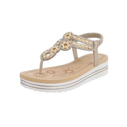 Ital-Design Sandale & Sandalette in Gold | Gr.: 41