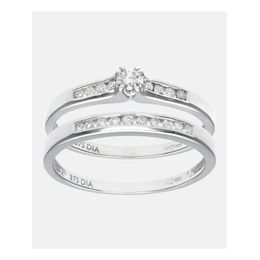 Diamant L'&eacute;ternel Ring aus 375 Wei&szlig;gold mit 0.25 Karat Diamant | Gr.: 55