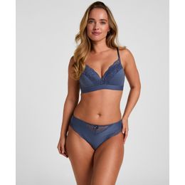 Hunkem&ouml;ller HUNKEM&Ouml;LLER Damen Slip "Sophie high knickers", Gr. S, blau, 53% Polyester, 37% Polyamid, 10% Elasthan, Unterhosen
