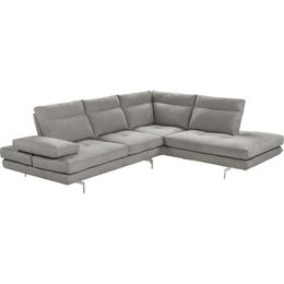 Calia italia Ecksofa &raquo;Toby Wing, B/T: 288/232 cm, Multifunktionssofa, Designsofa, L-Form&laquo; Sitztiefenverstellung und Armteilfunktion, F&uuml;&szlig;e chrom 