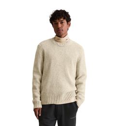 Marc O'Polo Marc O'polo Denim Herren Marc O'Polo DENIM Rundhalspullover relaxed fit, aus weichem Schurwoll-Mix, leicht meliert beige M
