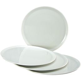 Creatable Pizzateller &raquo;Essteller&laquo; Teller Set f&uuml;r 4 Personen, wei&szlig;, Porzellan wei&szlig; Porzellan 33cm