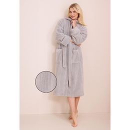 LeGer Home by Lena Gercke Unisex-Bademantel &raquo;Lovina gestreift, ideal f&uuml;r Sauna & Spa, Hotelbademantel, Morgenmantel&laquo; 1 Stk. Hoch-Tief, kuschelig 