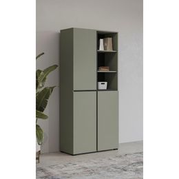 OTTO home Schuhschrank &raquo;Cross, H&ouml;he 183,5cm, modernes griffloses Schuhregal mit 3 T&uuml;ren&laquo; Hochschrank mit viel Stauraum, Platz f&uuml;r ca. 24 Paar Schuhe 