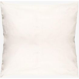 Kissenbezug &raquo;Mako-Satin Baumwolle Kopfkissenbezug - Premium Kissenbezug&laquo; Gr&ouml;&szlig;e 80x80 und 40x80 cm; versteckter Rei&szlig;verschluss beige Mako-Satin, 