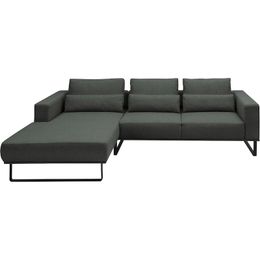 Musterring Ecksofa &raquo;JustB! PM100&laquo; Mit schwarzen Metallkufen und 292 cm Breite - 6 Farben w&auml;hlbar grau 100% Polyester B/H/T: 292cm x 88cm x 185cm, Flachgewebe 