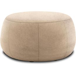 DOMO collection Hocker &raquo;800012 elegant und zeitlos, Solit&auml;r, bequem, B/T 75/75cm&laquo; Hocker rund gepolstert beige 95% Polyester, 5% Nylon B/H/T: 75cm x 