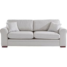 Home Affaire 3-Sitzer &raquo;Broughton&laquo; weicher Sitzkomfort, incl. 2 Zierkissen, Keder blau 100% Polyester B/H/T: 233cm x 92cm x 94cm, Struktur