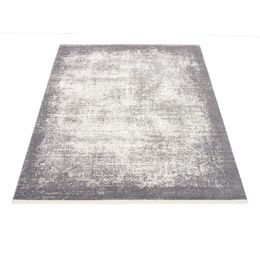 OCI DIE TEPPICHMARKE Teppich &raquo;TOP EMILIA&laquo; rechteckig 7 mm H&ouml;he 3-D Hoch Tief Optik, mit Fransen, Wohnzimmer grau Polypropylen (PP) B : 200cm 1 Stk., 