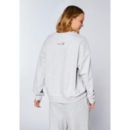 Chiemsee Damen Sweatshirt, grau, Gr. S, 76% Baumwolle, 22% Polyester, 2% Viskose, Sweatshirts