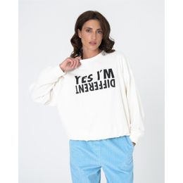 FRESHLIONS Herren Sweatshirt "Amalia", wei&szlig;, Gr. M, unifarben, 100% Baumwolle, Sweatshirts, mit tollem Print auf der Front